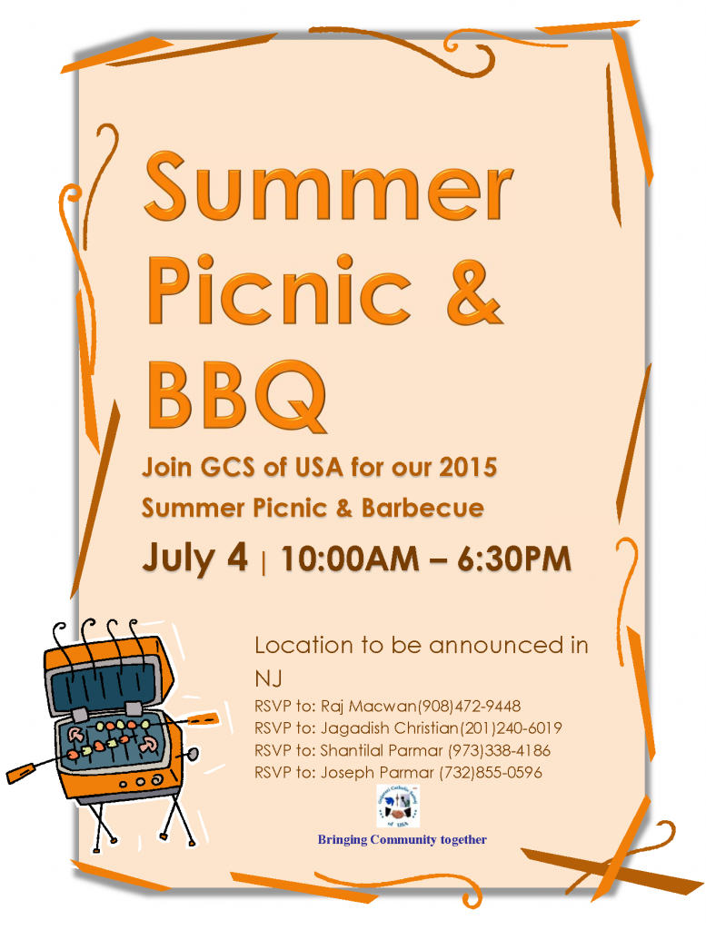 GCS of USA invites all members and Gujarati Christians for Summer ...